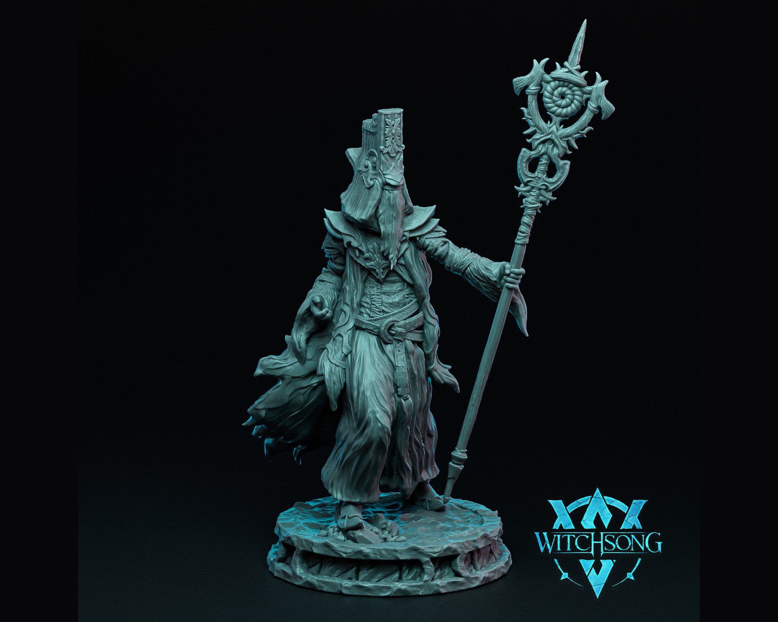 Faceless Fighter With Battle Ax Miniature | Faceless Ax Fighter Figure ...