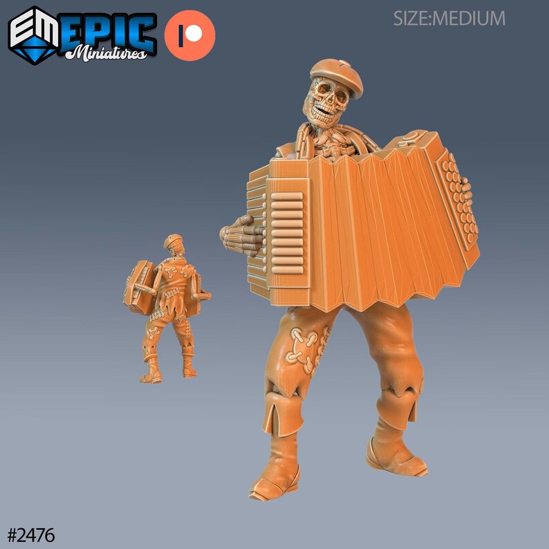 Skeleton Musician Miniature | Undead Cello Player Figure | for D&D 5e ...