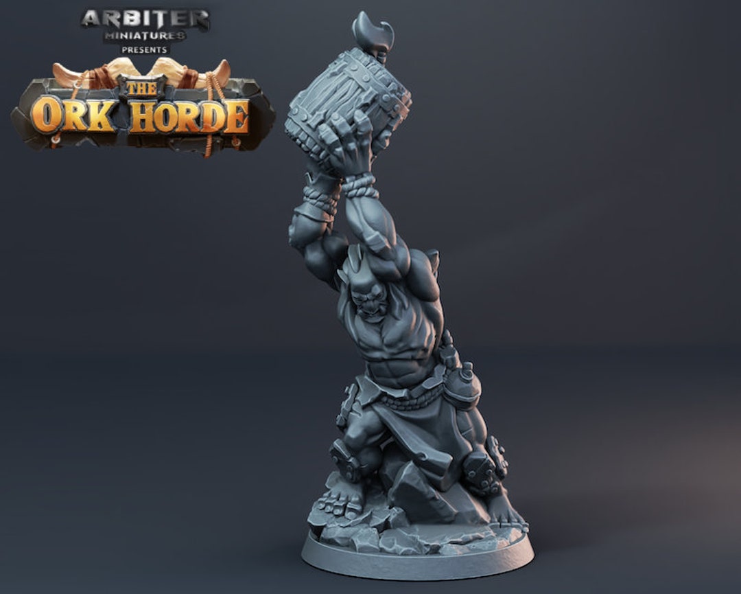 Orc Bomb Launcher Miniature | Orc With Bomb Miniature | for D&D 5e ...