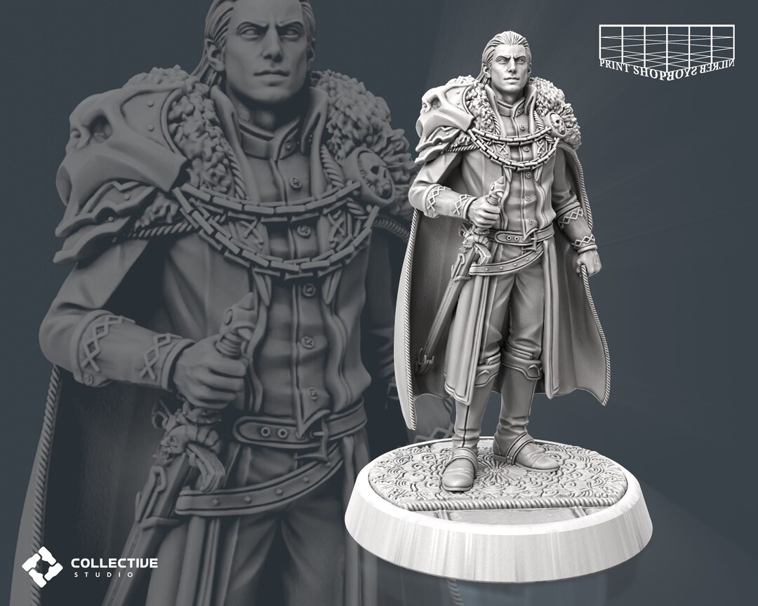 Supreme Vampire Miniature | Sovereign Dracula | Detailed Print | for D ...