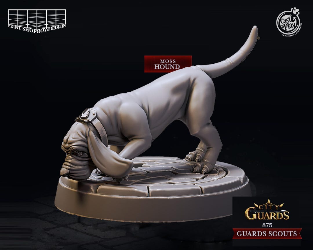 Tracking Dog Miniature Snooping Bloodhound Familiar Figure NPC ...