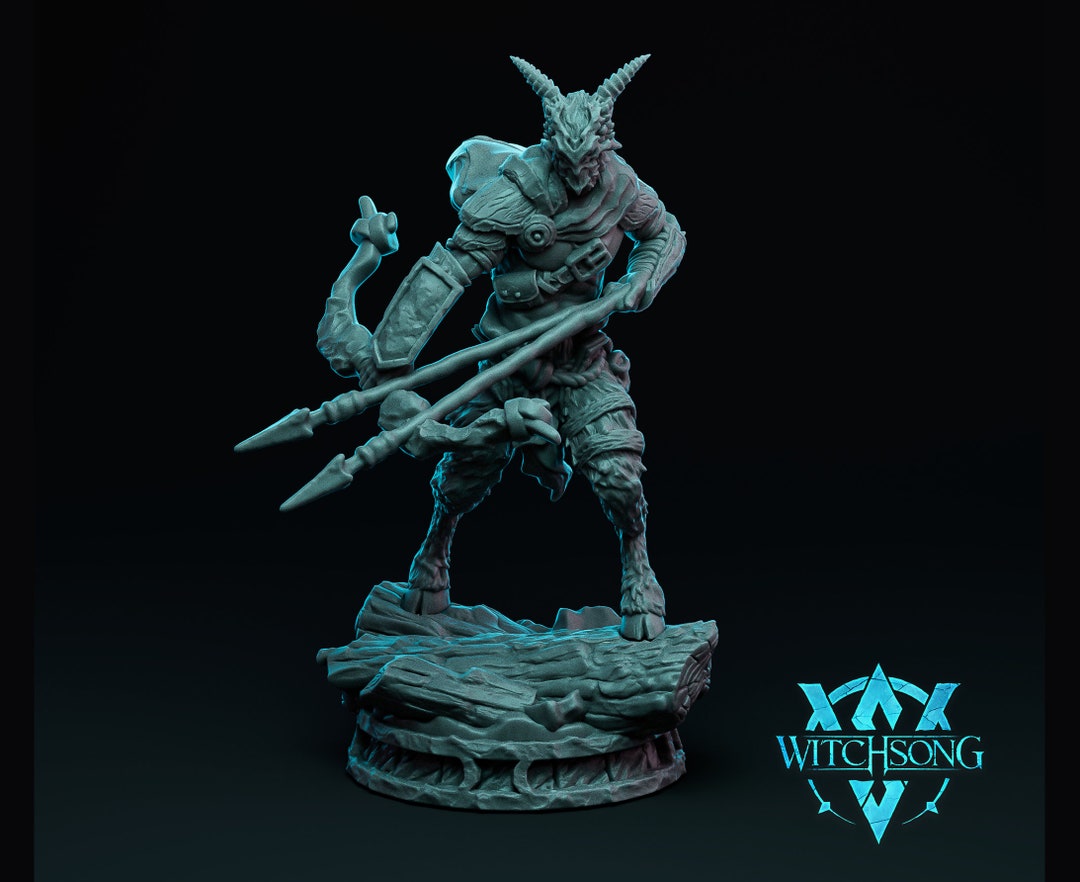 Faun Ranged Fighter With Bow Miniature Satyr Archer Figure for D&D 5e ...