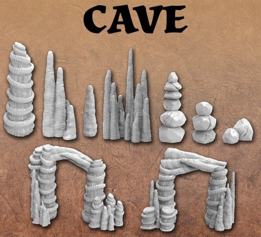 Cave Set Miniature | Cave Set Miniature | Terrain | Tabletop Rpgs Like ...