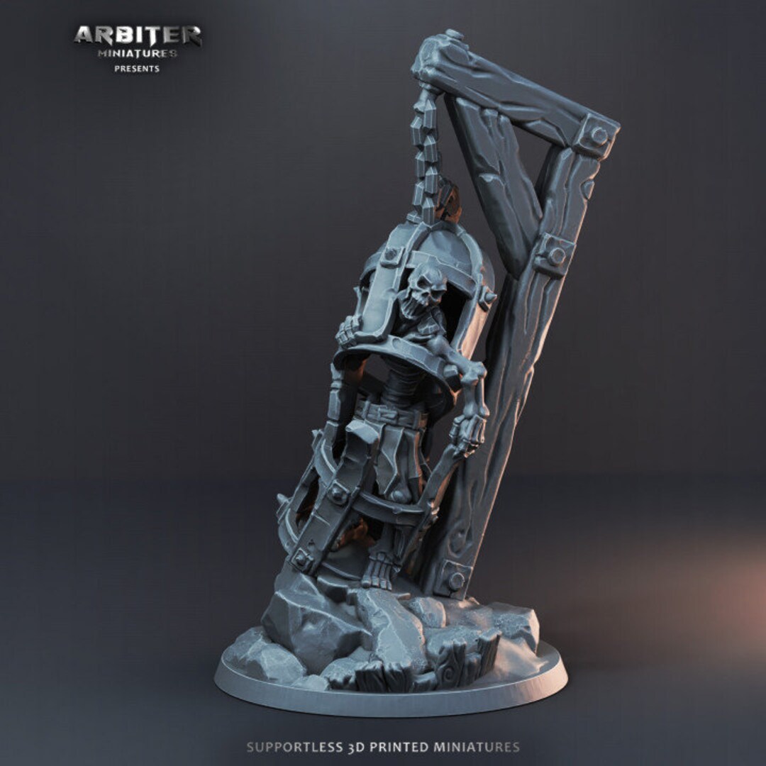 Cage With Skeleton Miniature | Cage With Skeleton Miniature | for D&D ...