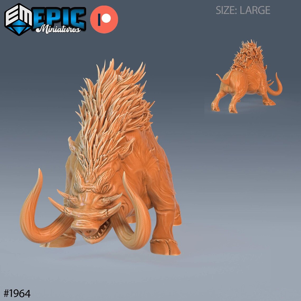 Wild Boar Miniature | Tusk Boar Miniature | for D&D 5e, Pathfinder and ...