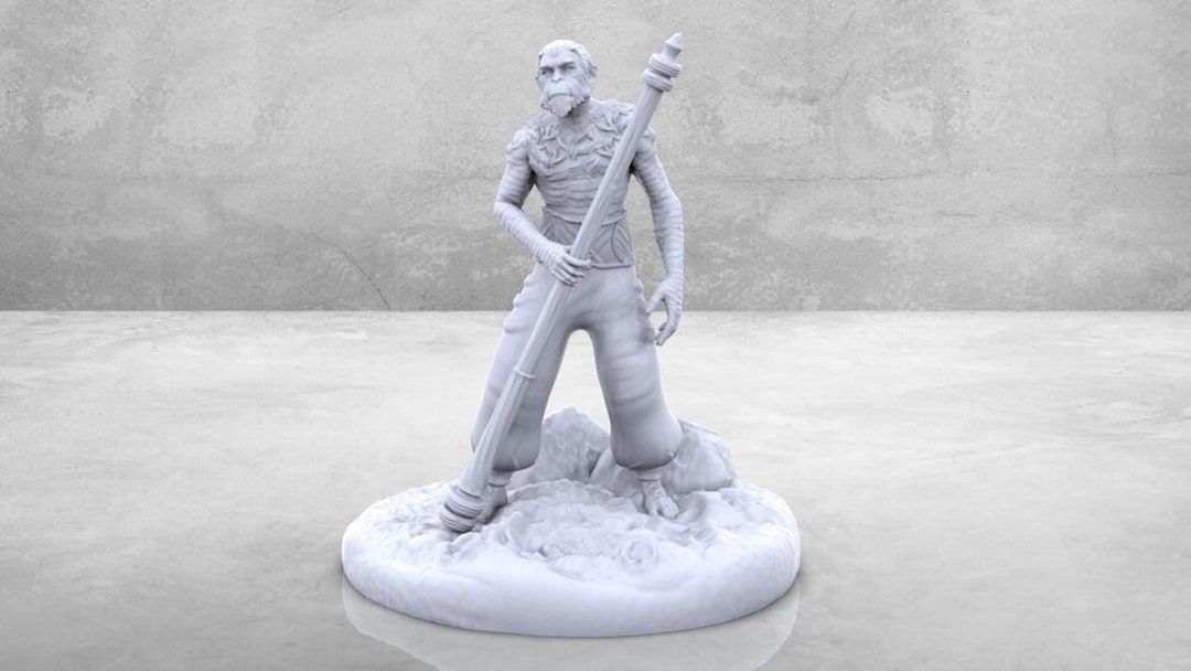 Monkey Folk Druid Miniature Monkeyfolk Druid Miniature Heroic Character ...