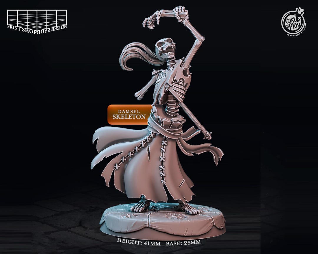 Skeleton Miss Miniature | Damsel Skeleton Figure | Horror Halloween ...