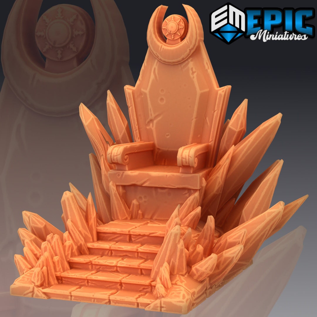 Frozen Throne Miniature Ice Throne Miniature for D&D 5e, Pathfinder and ...