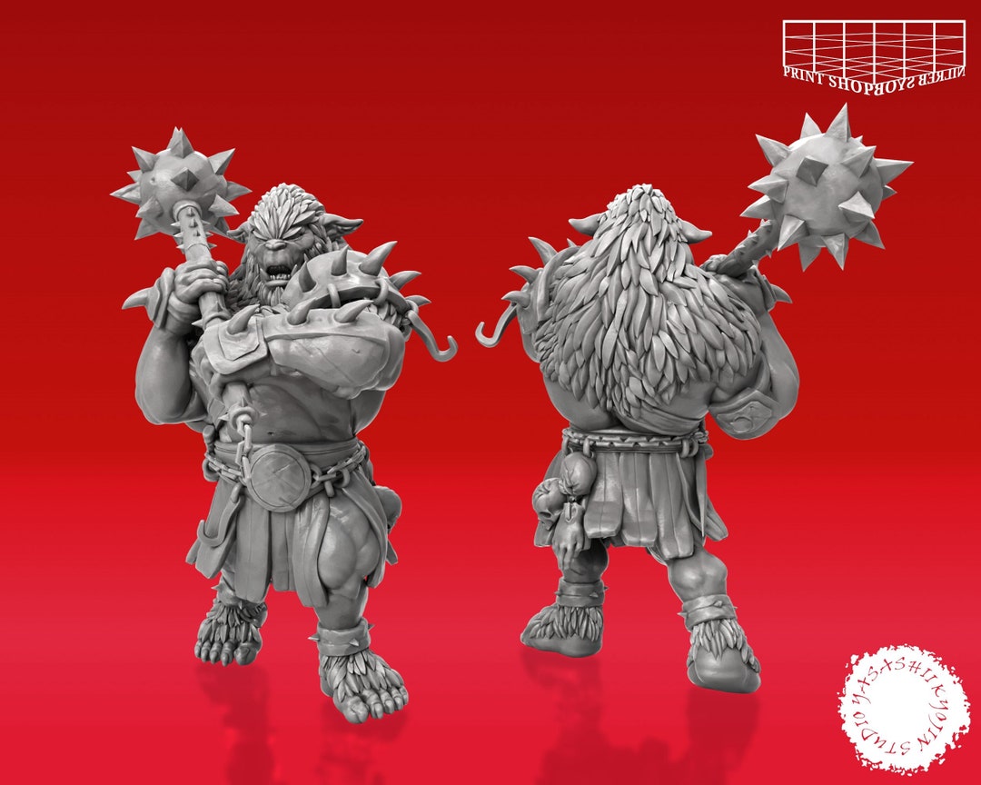 Bugbear Warrior Miniature Bugbear Chief Miniature for D&D 5e ...