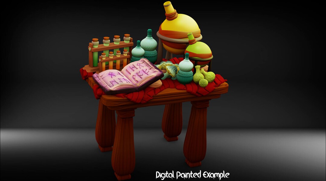 Alchemist Table Miniature Alchemy Table Miniature Terrain Tabletop Rpgs ...