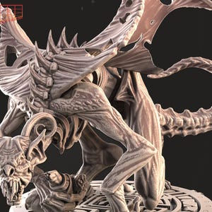 Undead Demon Dragon Miniature | Old Dragon Vampire Companion Figure ...