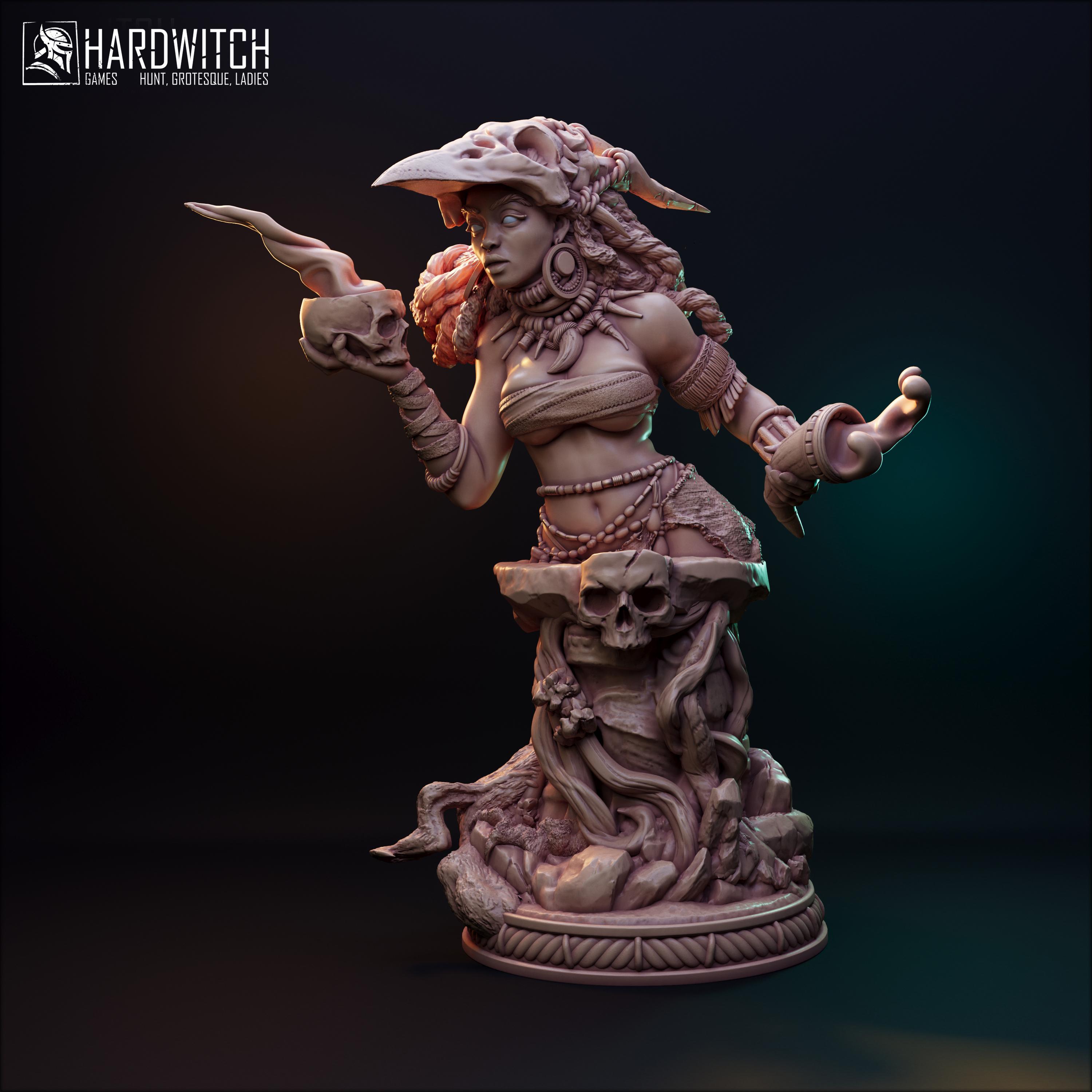 Voodoo Priestess Wutung Miniature | Female Shaman Witch Figure | for D ...