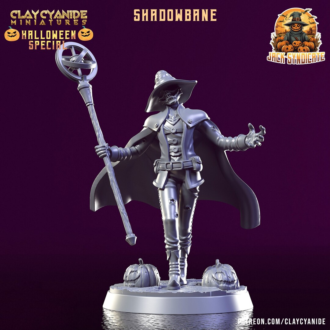 Undead Mage Miniature Pumpkin Lich the Jack Syndicate Halloween ...