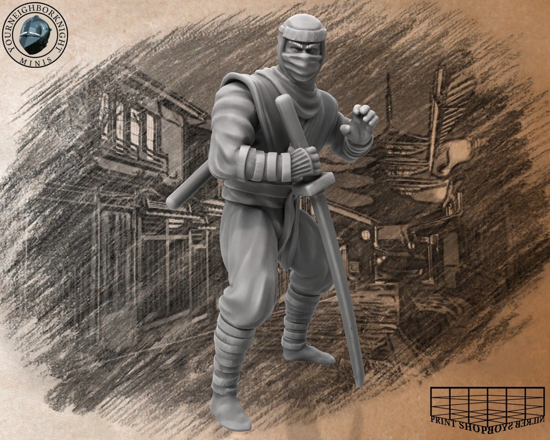 Ninja Katana Fighter Miniature Swordmaster Shinobi for D&D 5e ...