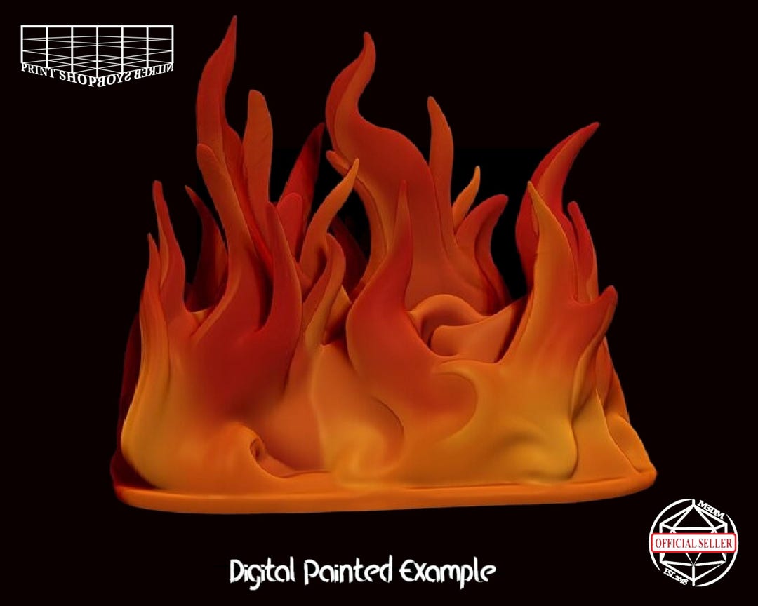 Fire Wall Miniature | Wall of Fire Miniature | Spell Effects | Terrain ...