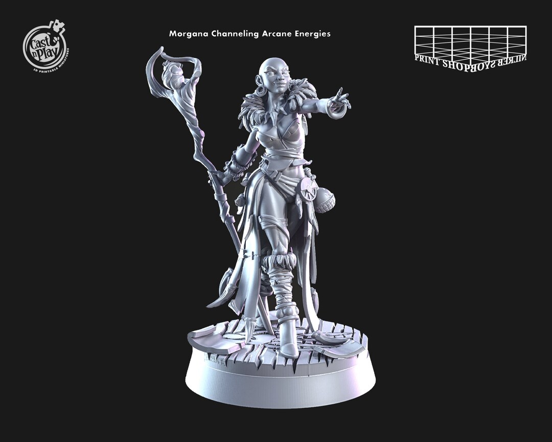 Dark Necromancer Miniature | Female Shadow Alchemist Figure | Highly ...