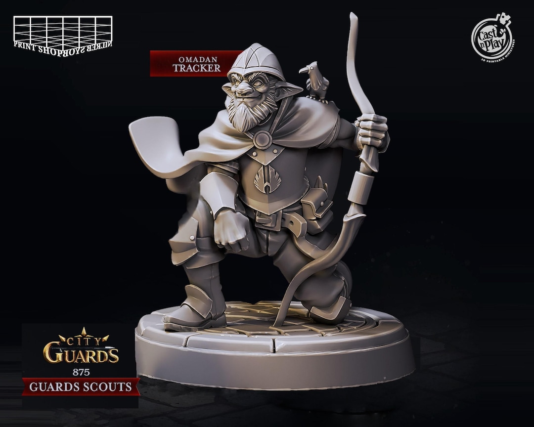 Firbolg Ranger Miniature | Firbolg Longbow Fighter | Scout Figure | NPC ...