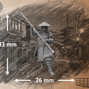 Samurai Fighter Squad Miniature Set Bushido Armored Samurai Pack for D ...