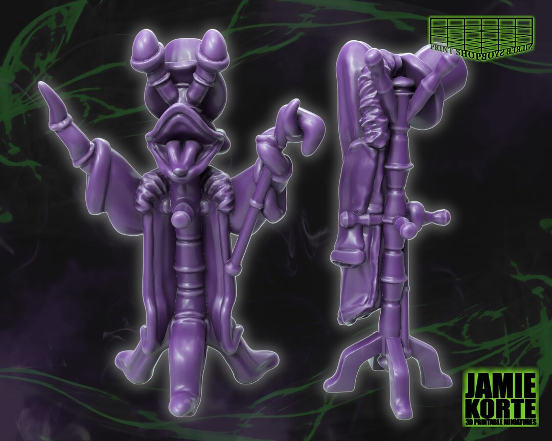 Mimic Clothes Rack Miniature Mimic Coat Rack Set Miniature for D&D 5e ...