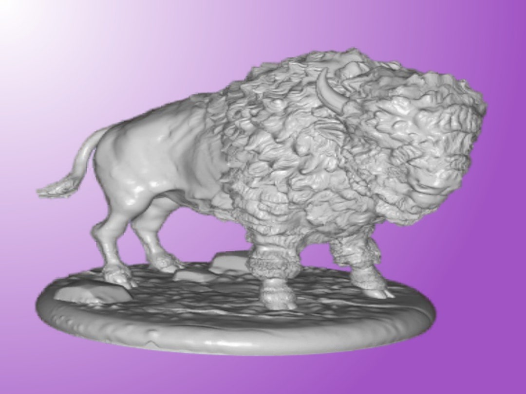 Bison/buffalo Miniature | Buffalo Miniature | Tabletop Rpgs Like D&D or ...
