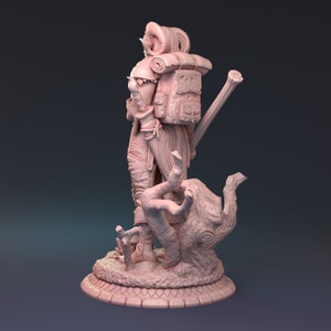 Faun Fighter Miniature Female Satyr Druid Figure for D&D 5e, Pathfinder ...