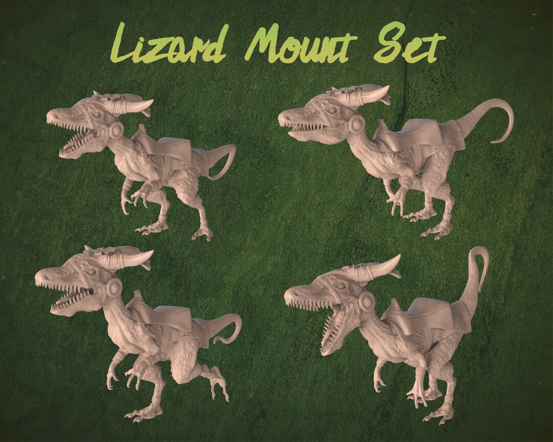 Raptor Mount Miniature Set | Velociraptor Mount Miniature Pack | for D ...