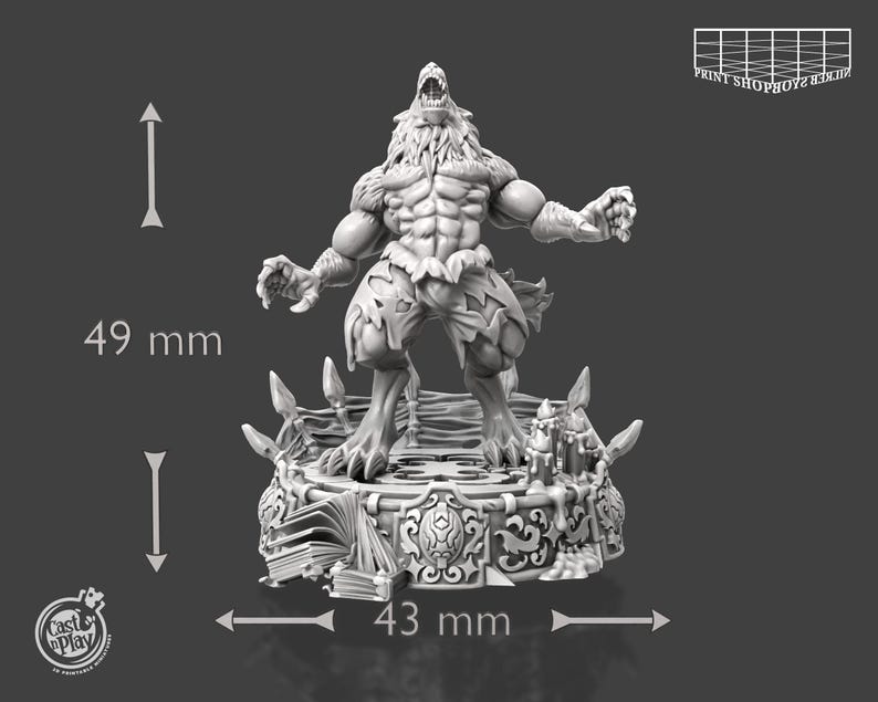 Drooling Werewolf Miniature | Evil Lycantrope Figure | Iconic Monsters ...