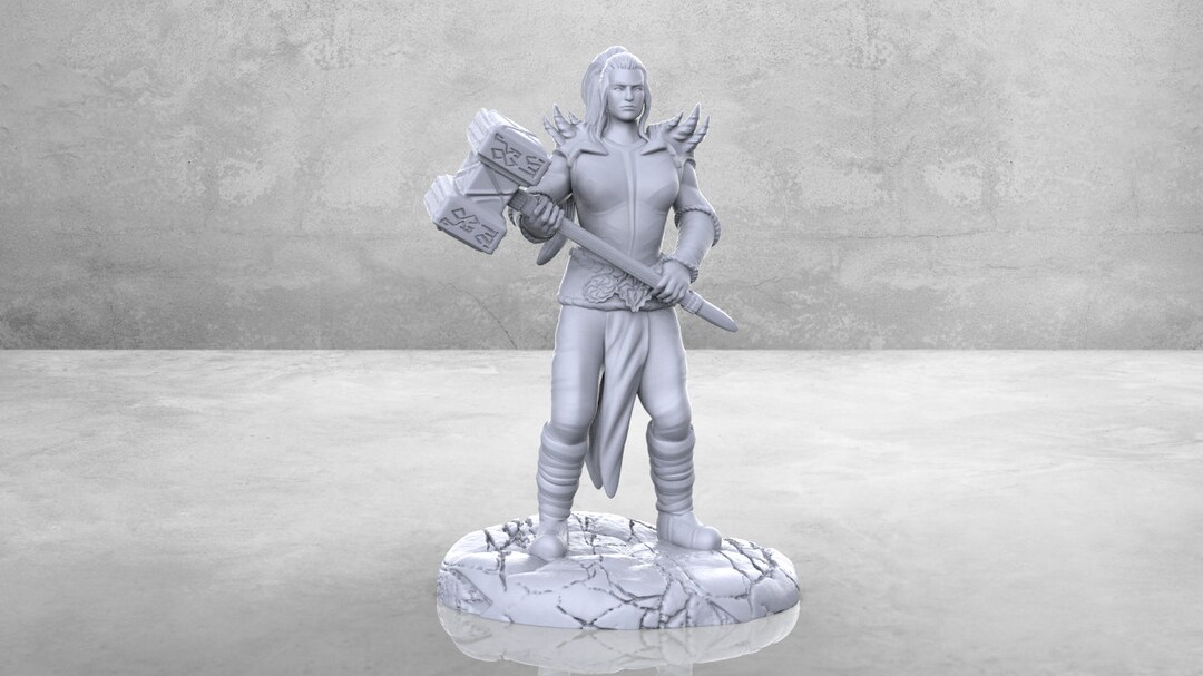 Goliath Cleric Miniature | Female Goliath Paladin Miniature | Heroic ...
