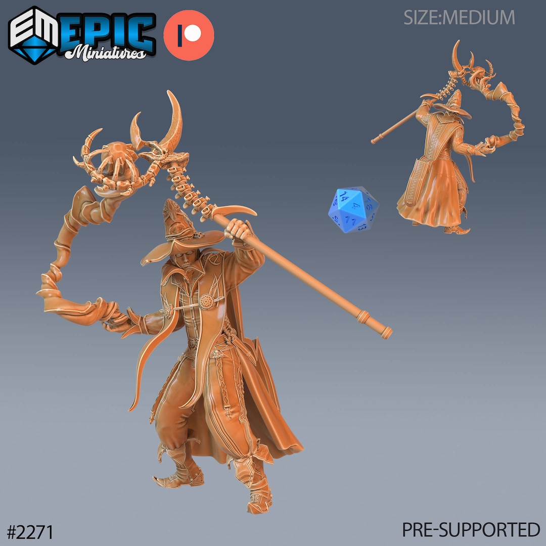 Dark Magician Miniature | Dark Magician Staff Miniature | for D&D 5e ...