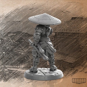 Samurai With Tengu Mask Miniature | Legendary Tengu Fighter Miniature ...