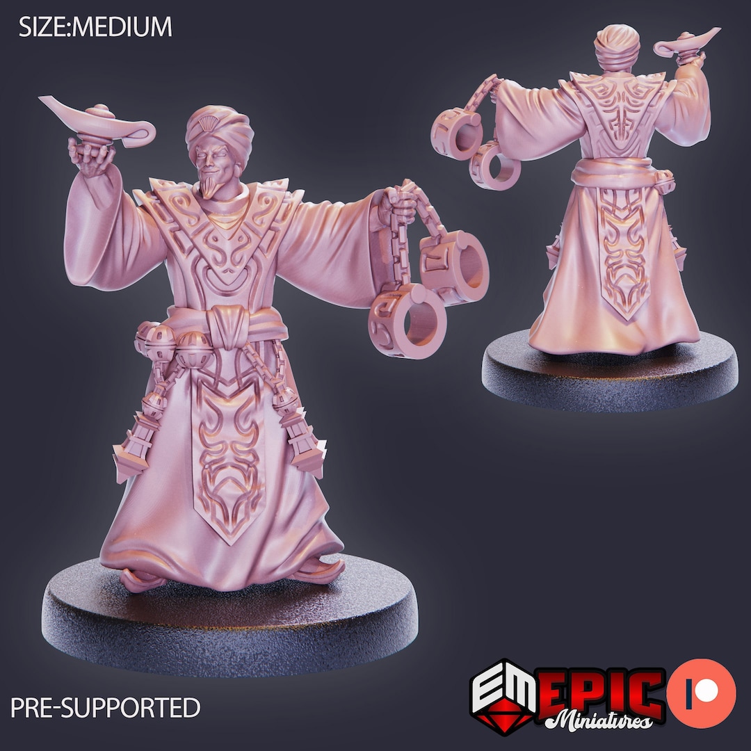Genie Hunter Miniature Djinni Hunter Miniature for D&D 5e, Pathfinder ...