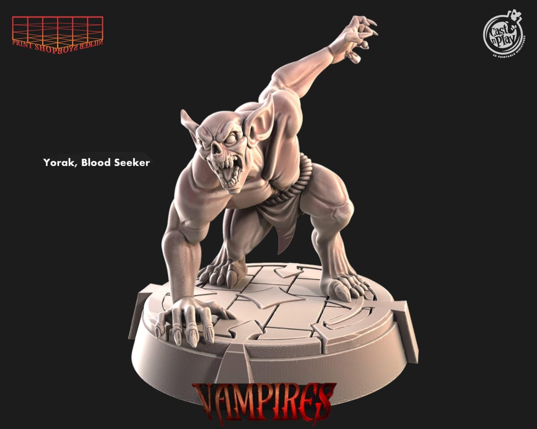 Attacking Ghoul Miniature | Walking Dead Vampire Spawn Figure | Monster ...