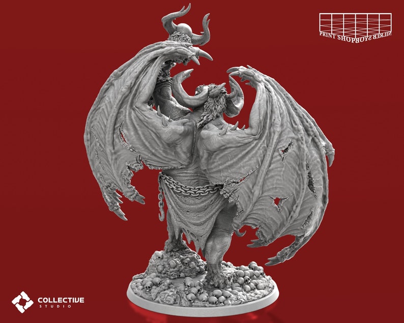 Demon Prince of Undeath Miniature | Orcus the Lord of Bones Figure ...