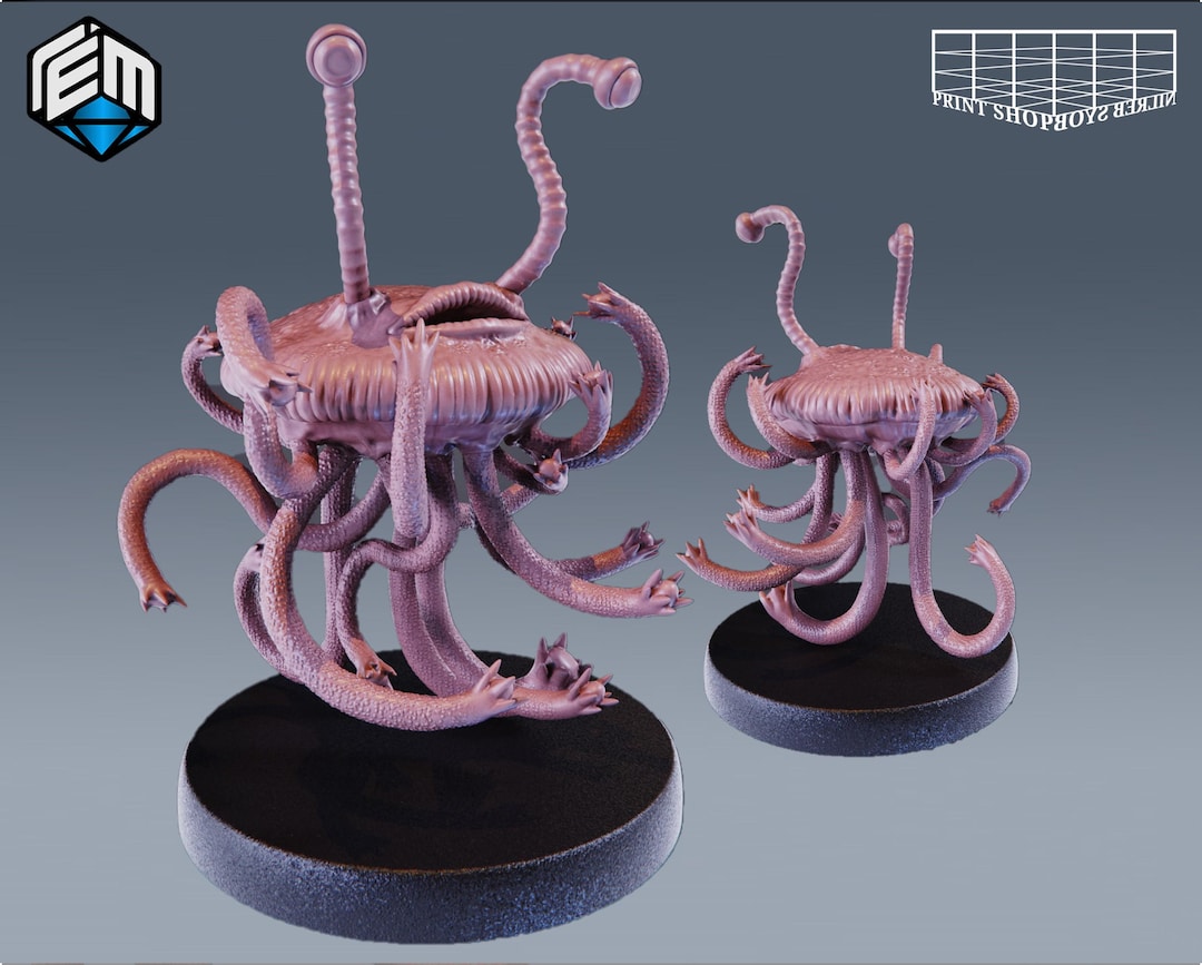 Tentacle Jellyfish Miniature | Flumph Abberation Figure | Underdark ...
