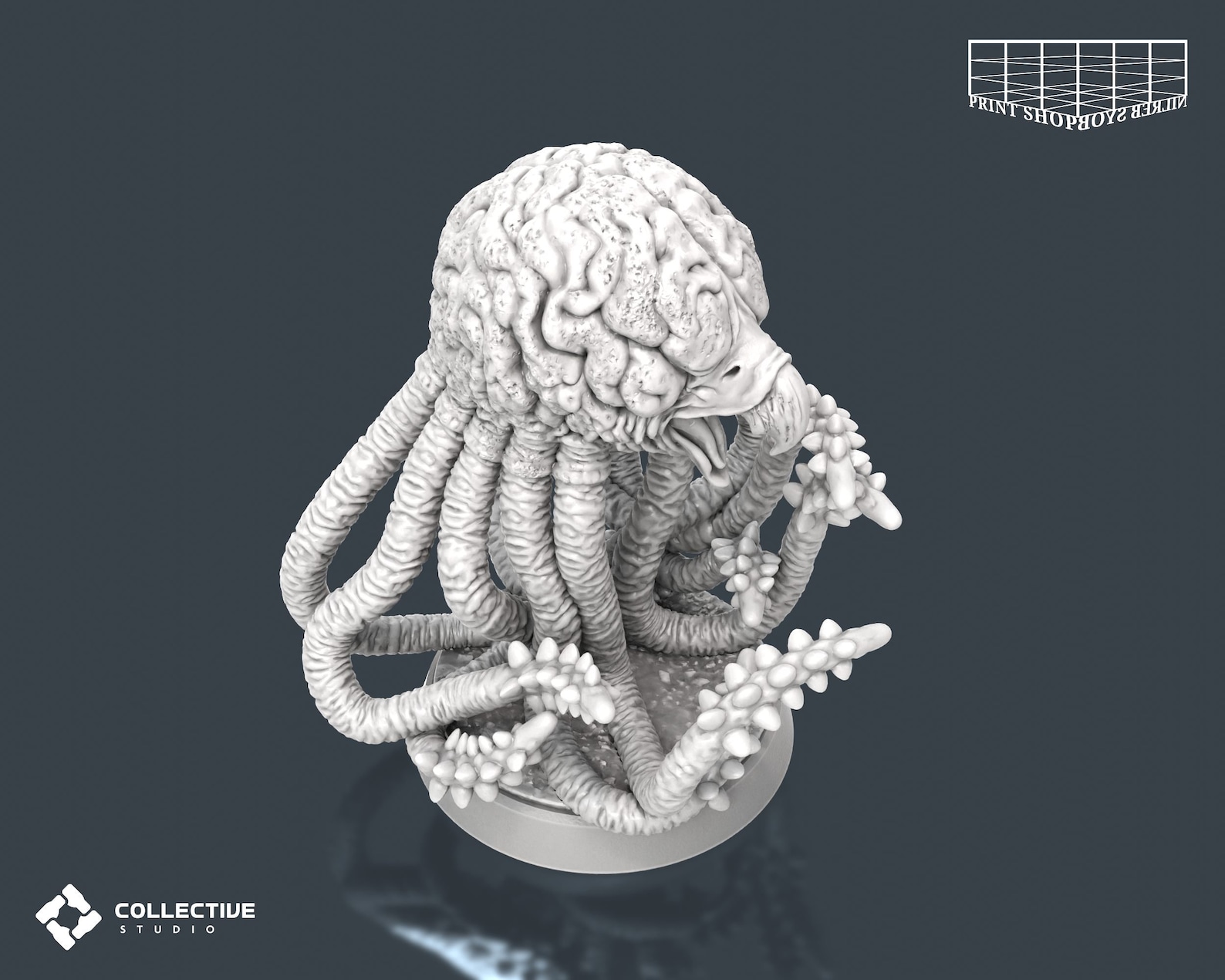 Floating Tentacle Brain Miniature | Grell Figure | Monster | Underdark ...