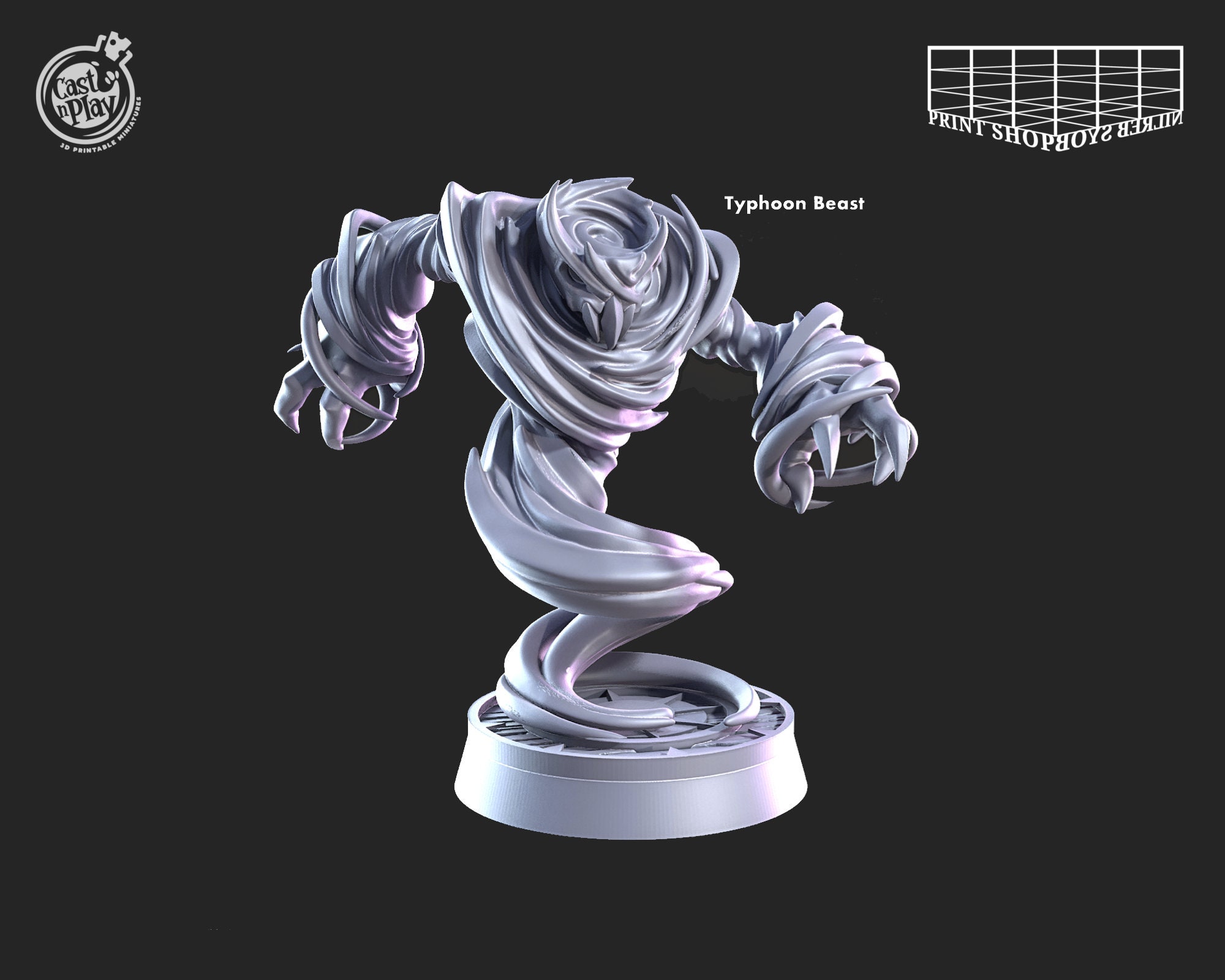 Wind Mage Miniature Set | Wind Sorceress Figure Pack | 2 Poses | Highly ...