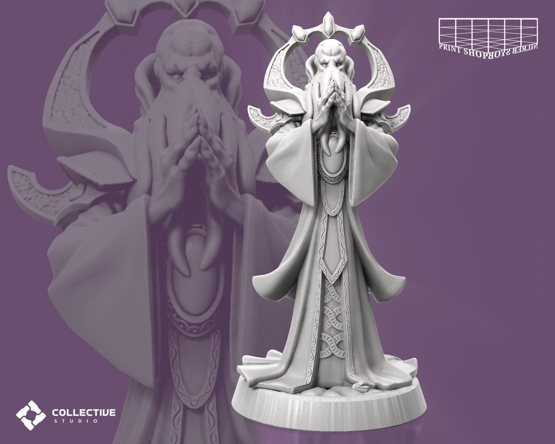Star Spawn Arcanist Miniature Cthulid Mage Figure Monsters Underdark ...