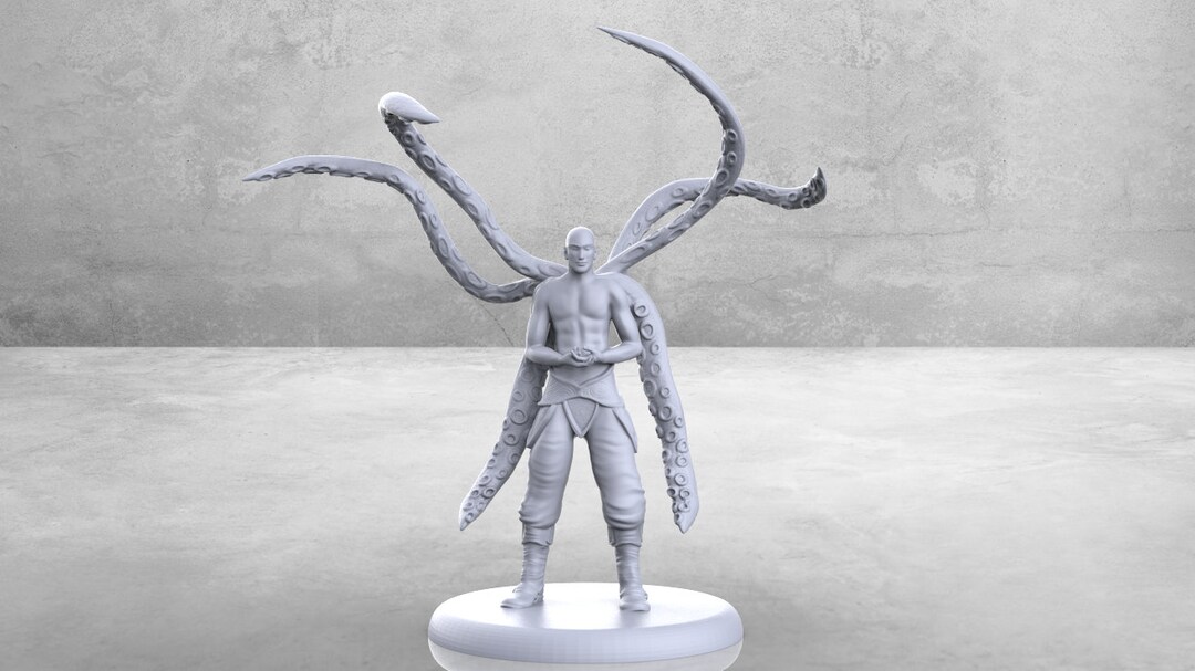Octoman Miniature Octohuman Miniature Tabletop Rpgs Like D&D or ...
