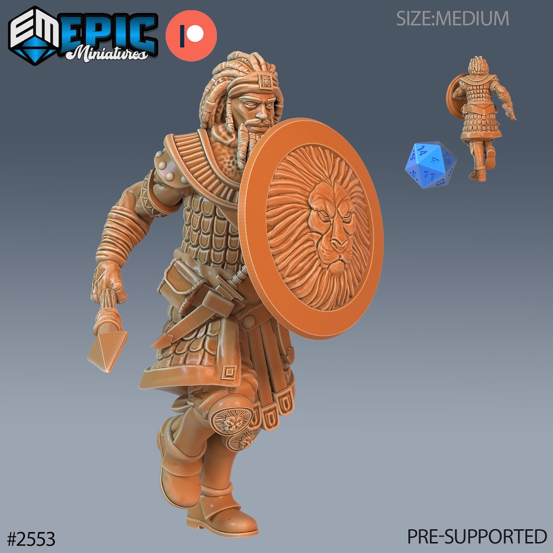 Running Tribal Warrior Miniature Tribe Guard Running Miniature for D&D ...
