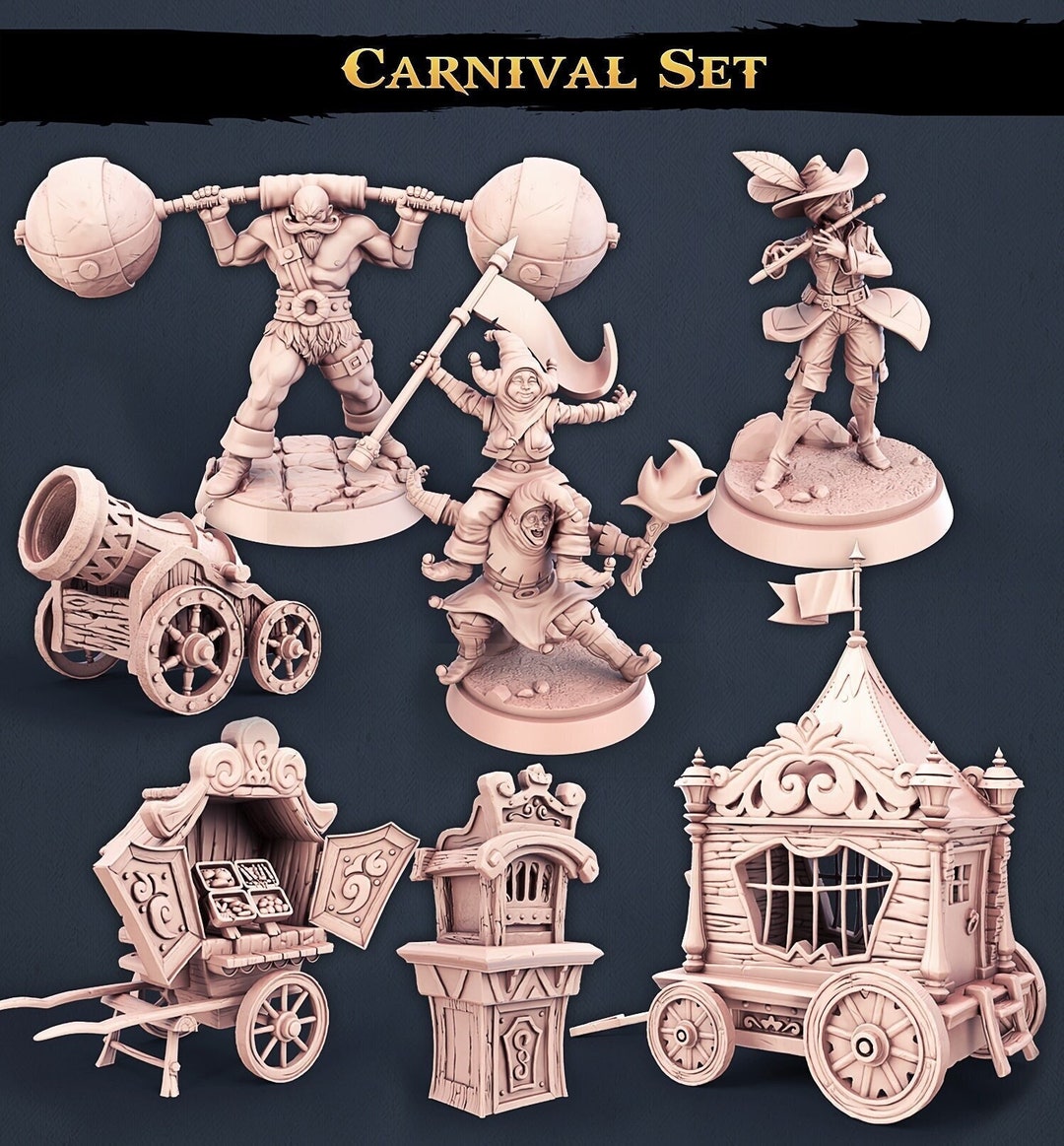 Circus Set Carnival Set Miniature for D&D, Pathfinder and Other Rpg's ...
