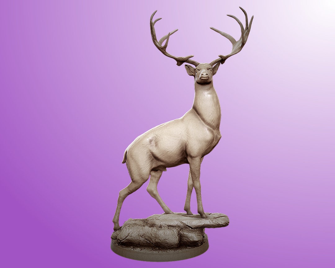 Graceful Deer Miniature | King of the Forest Stag Miniature | for D&D ...