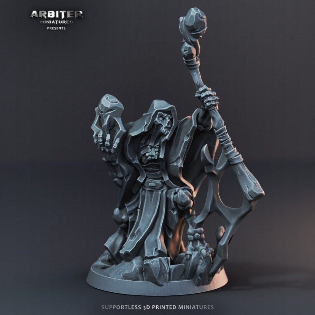 Skeleton Warlock Miniature Skeleton Warlock Miniature for D&D 5e ...
