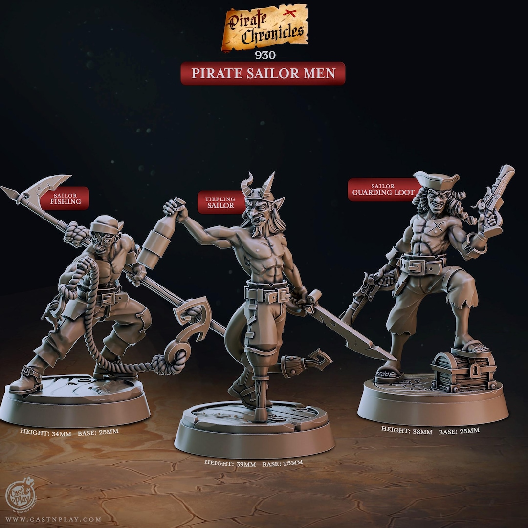 Korsaren Crew Miniatur Set Pirate Sailor Men Miniature Pack Wild Sea ...