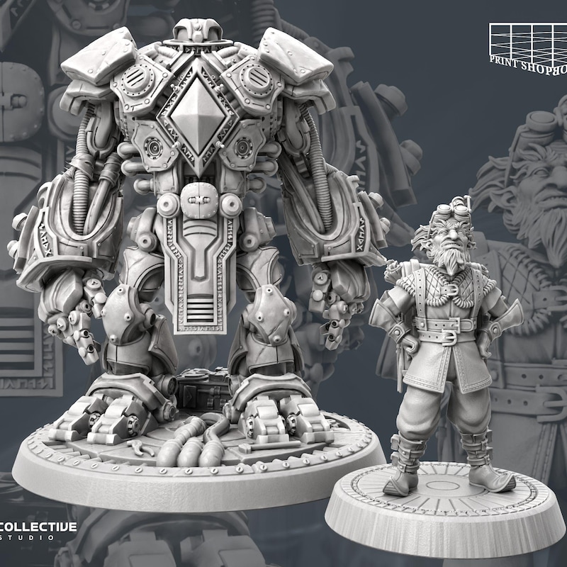 Rpg Miniatures Robots - Etsy