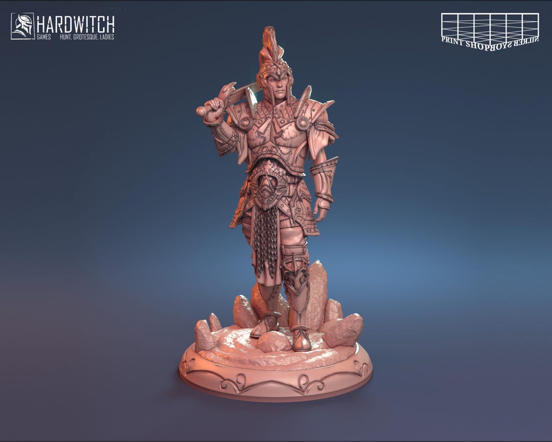 Noble Knight Blattar Miniature Oath of Glory Paladin Figure Gladiator ...