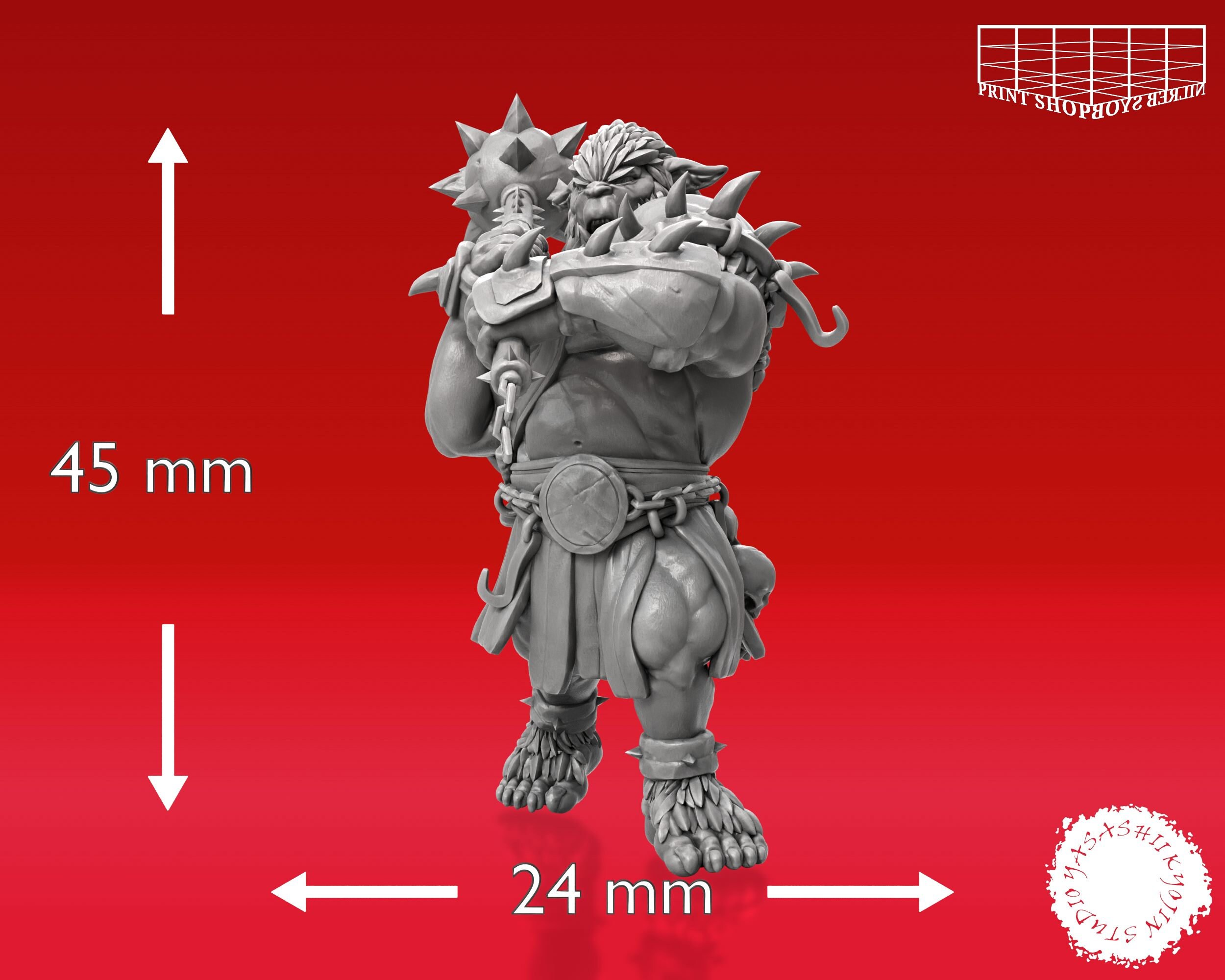 Bugbear Slaver Miniature | for D&D 5e, Pathfinder and Other Rpg's | 32 ...