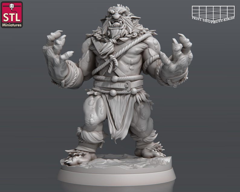 Snow Troll With Club Miniature | Ice Trolls Figure Pack | Iconic ...