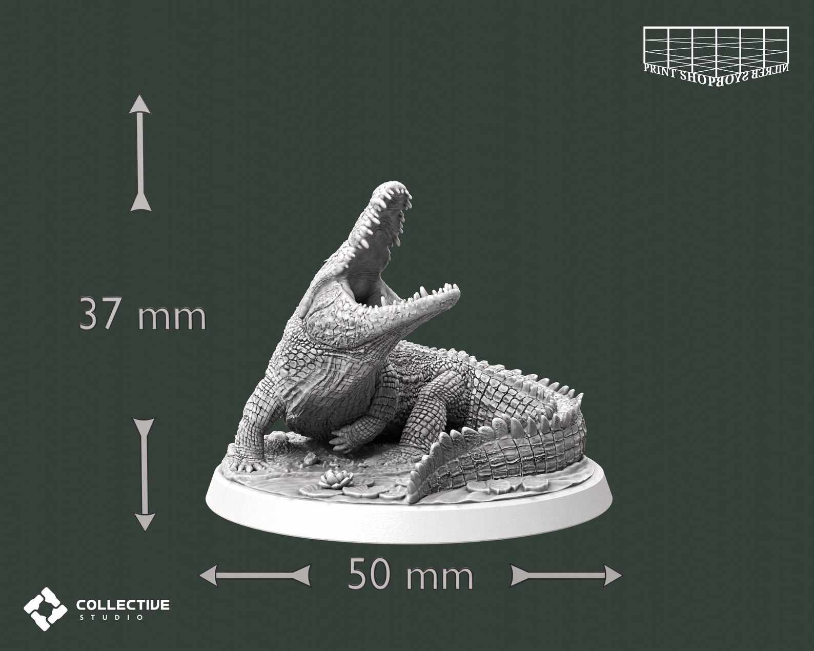 Alligator Miniature | Swamp Crocodile Figure | Monsters | Beasts ...
