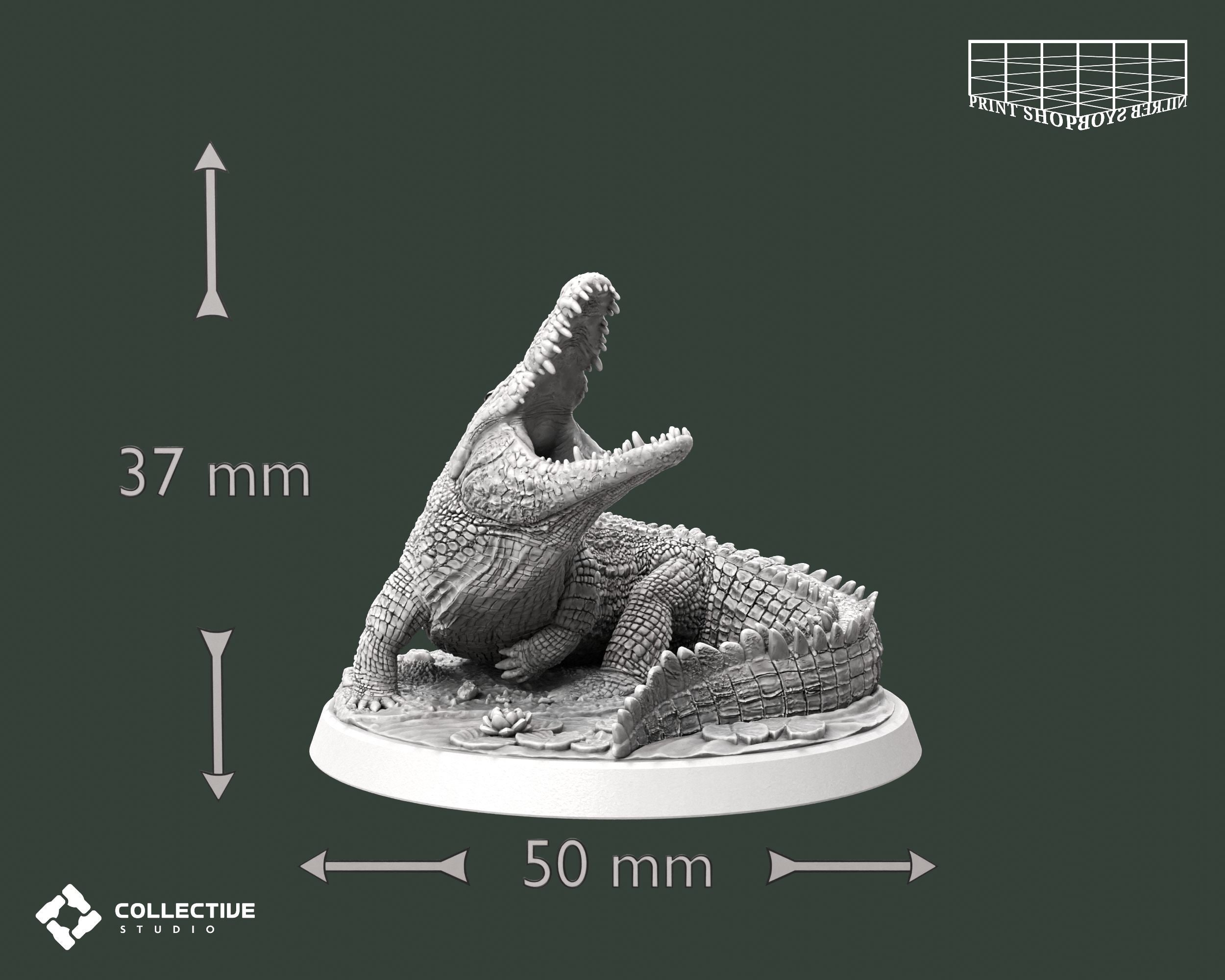 Alligator Miniature | Swamp Crocodile Figure | Monsters | Beasts ...