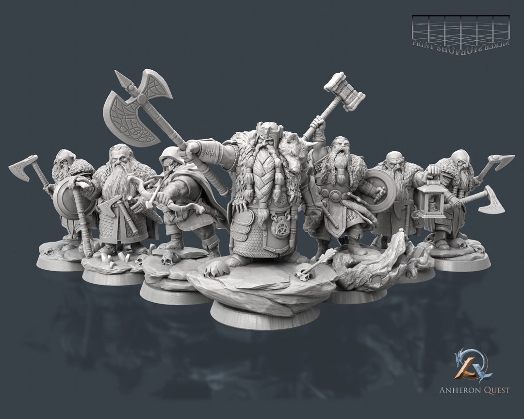 The Dwarves of Anheron Miniature Set | Dwarf Kingdom Miniature Pack ...